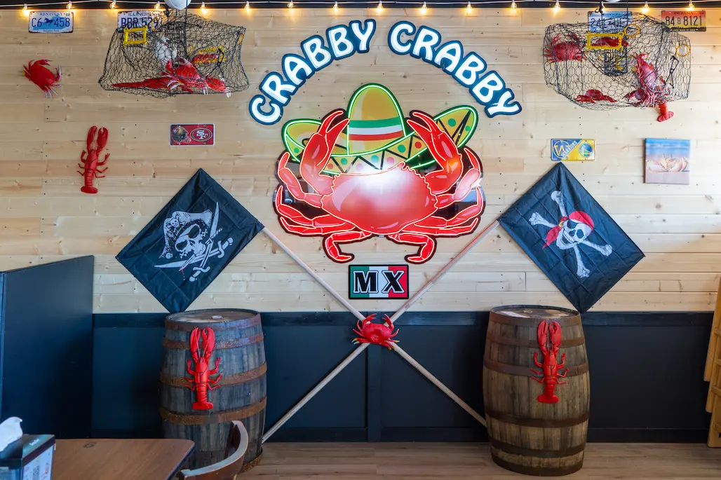 Crabby Crabby, a cajun seafood restaurant at Newark